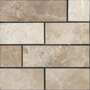 Café Latte Polished Brick - Mosaico Solo